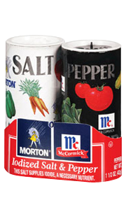 MORTON® IODIZED SALT & PEPPER SHAKERS - Morton Salt